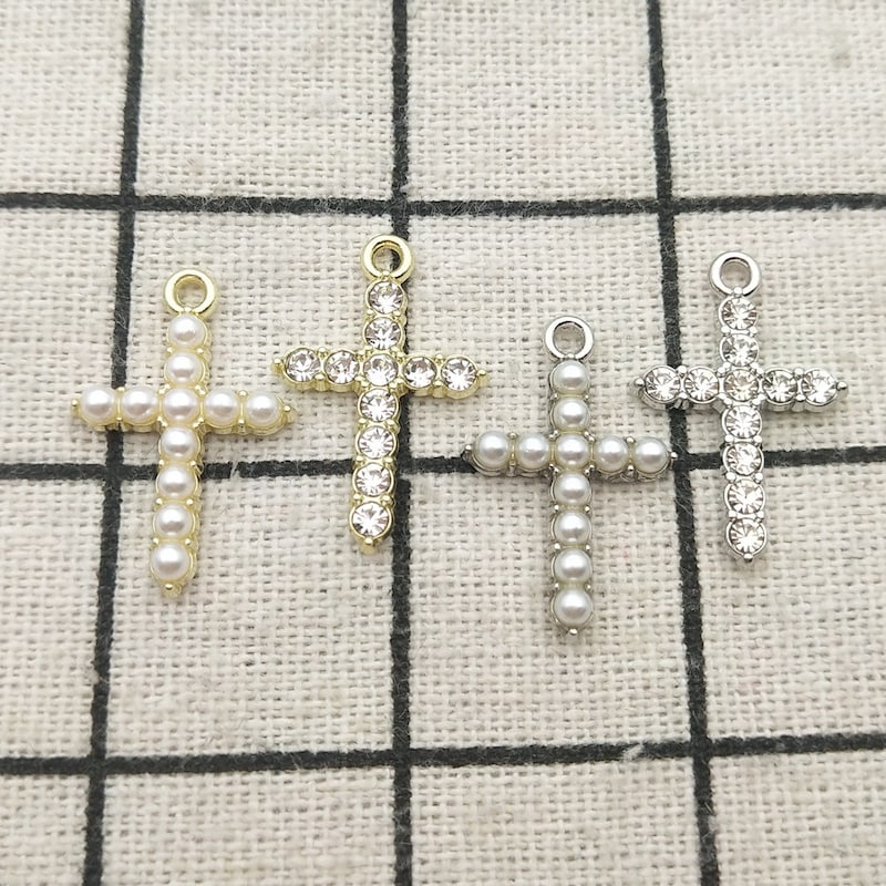 Pearl Cross Necklace - Etsy