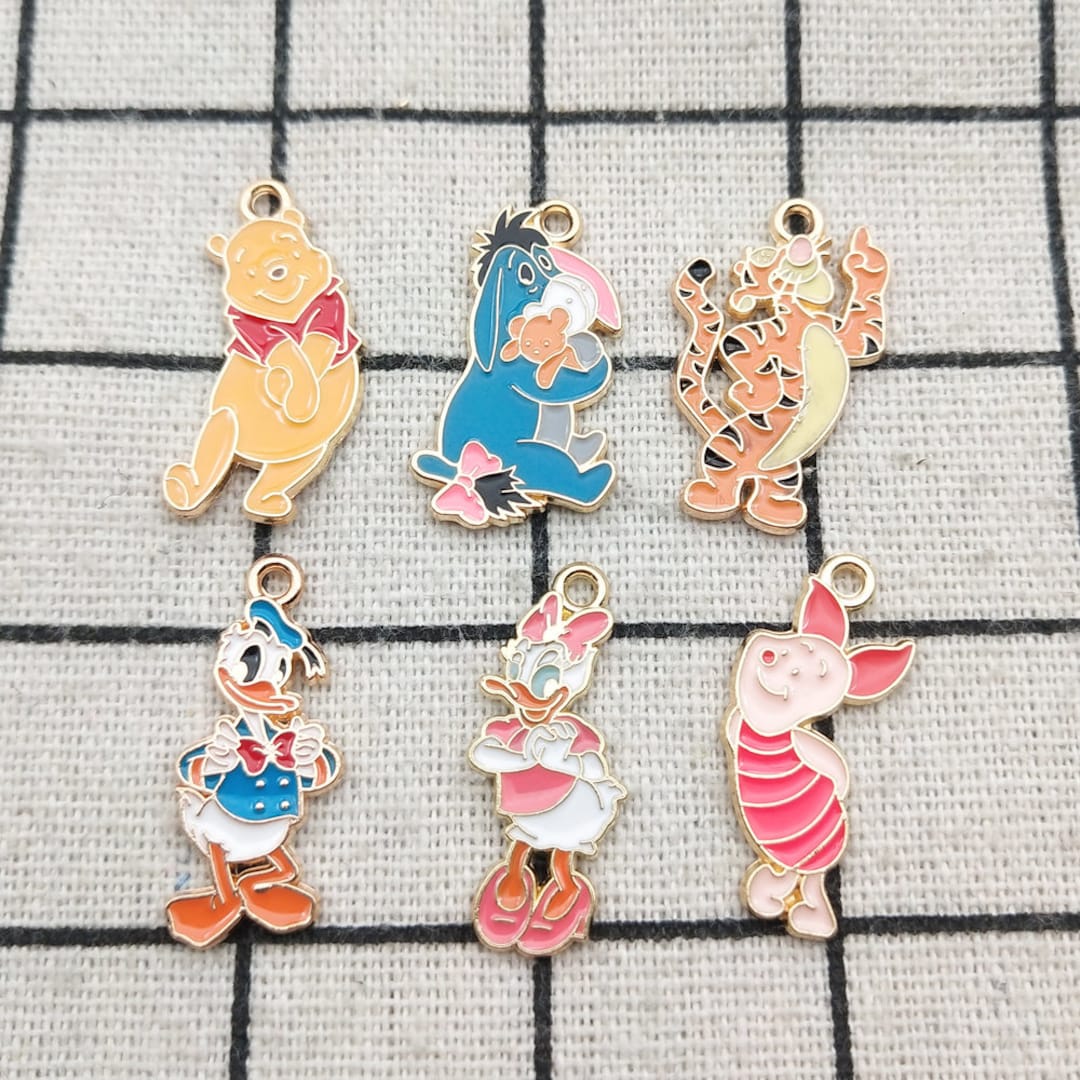 10PCS, Cartoon Charm Enamel Charm Bracelet Charm Necklace Charm Earring ...