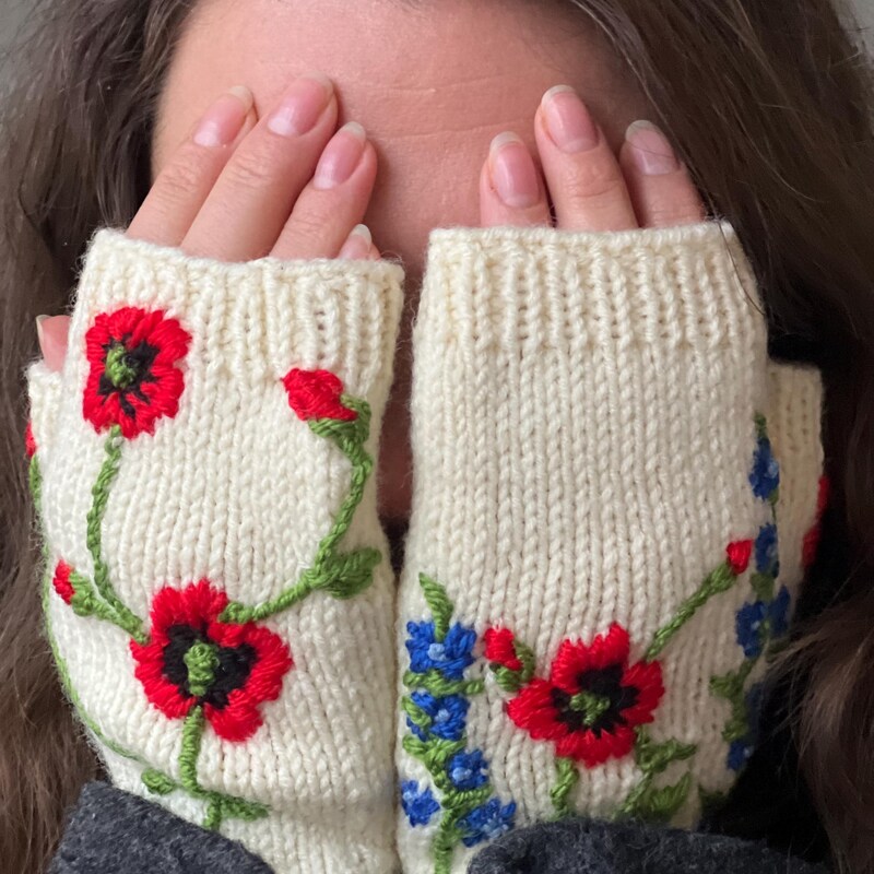 Embroidered Gloves - Etsy