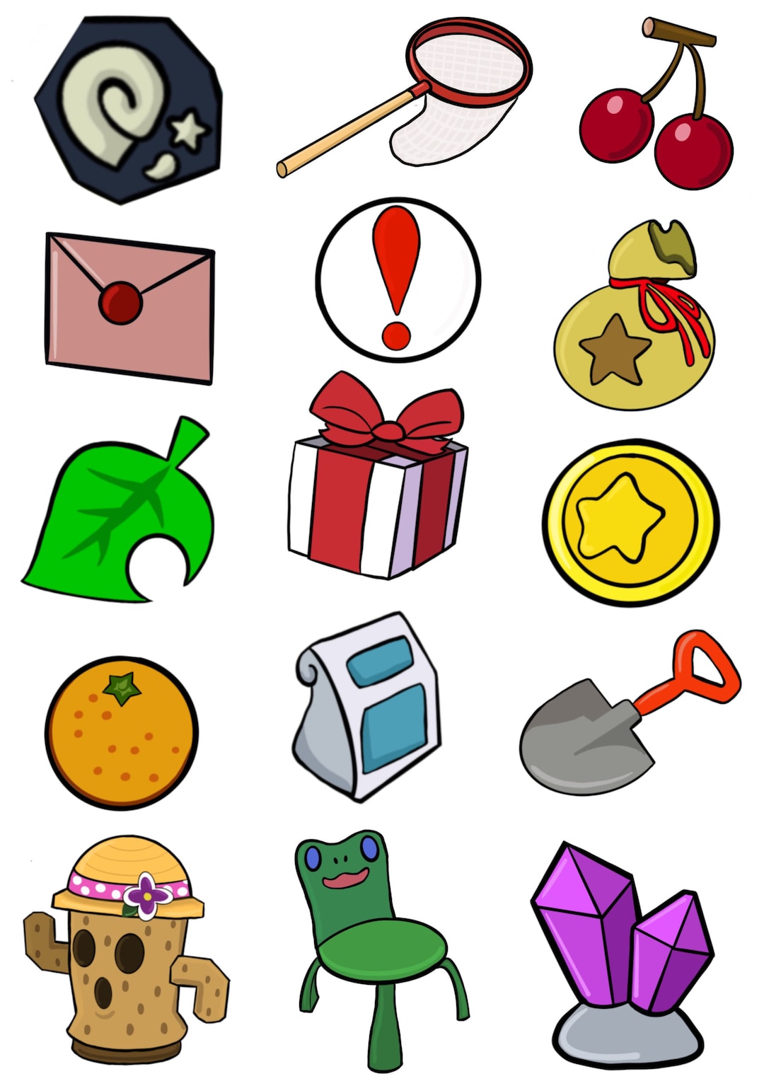 Animal Crossing Sticker Sheet A4 - Etsy