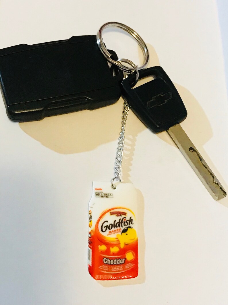 Junk Food Keychaincheese Cracker Keychain Cheddar Cracker | Etsy