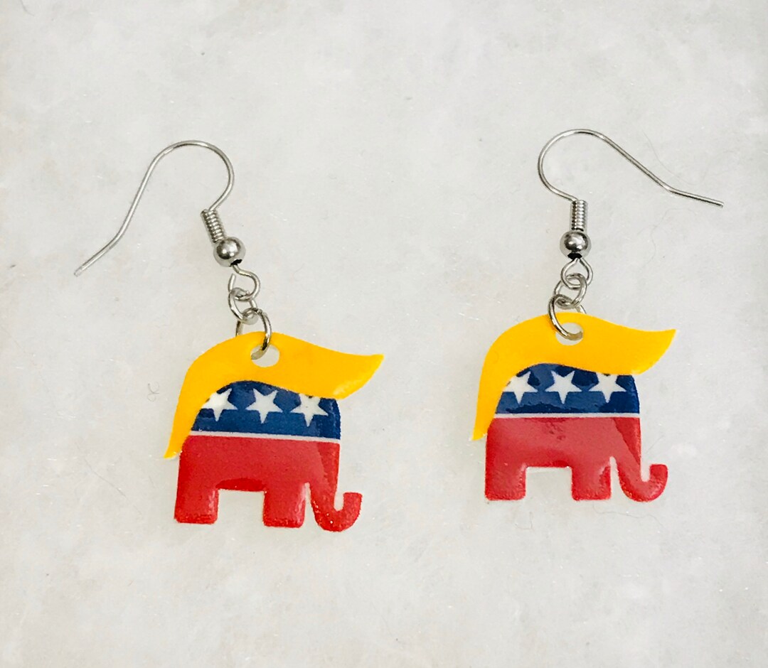 Trump Elephant Earrings. (trump Inspired Earrings , Famous Person ...
