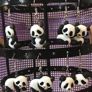 Panda Bear Earrings (panda Jewelry , Panda Earrings , Ailuropoda ...