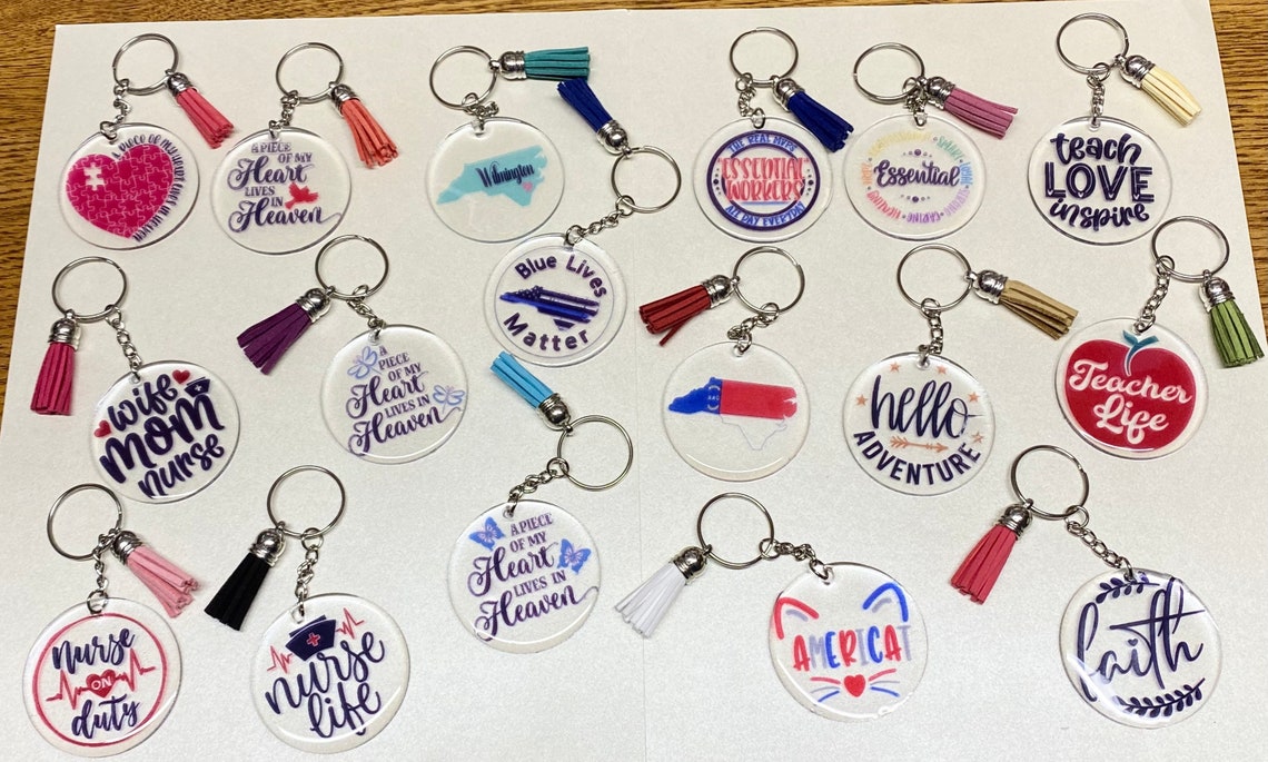 Novelty Acrylic Keychains epoxy Coated Keychains Mom | Etsy