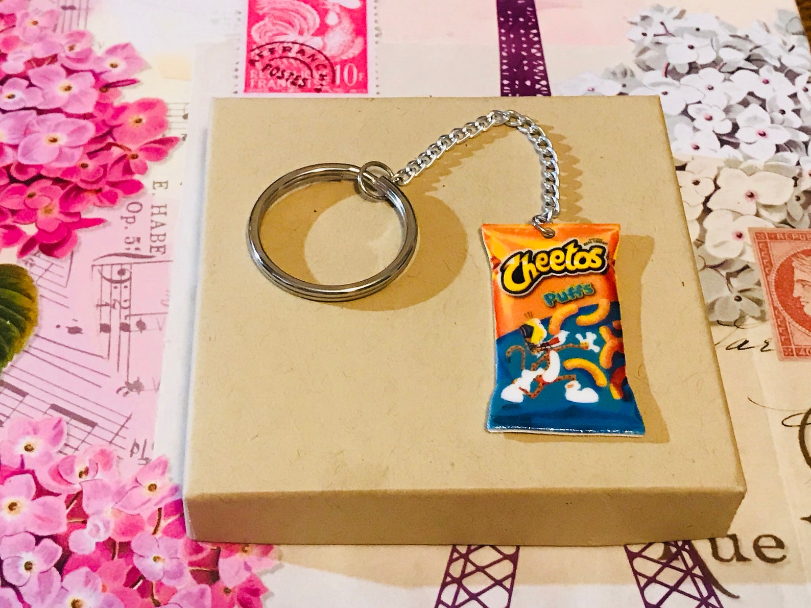 Junk Food Keychaincheese Puffs Keychain Cheese Curls | Etsy