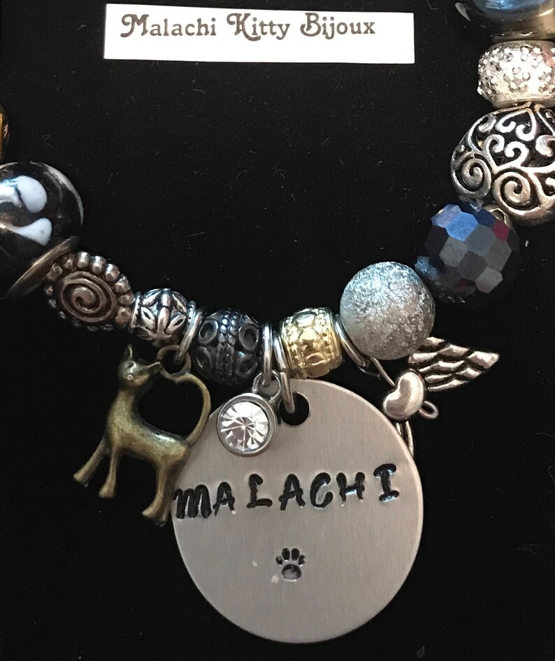 The Malachi Bracelet (in Memory of With Cat or Dog Charm)(pet Loss ...