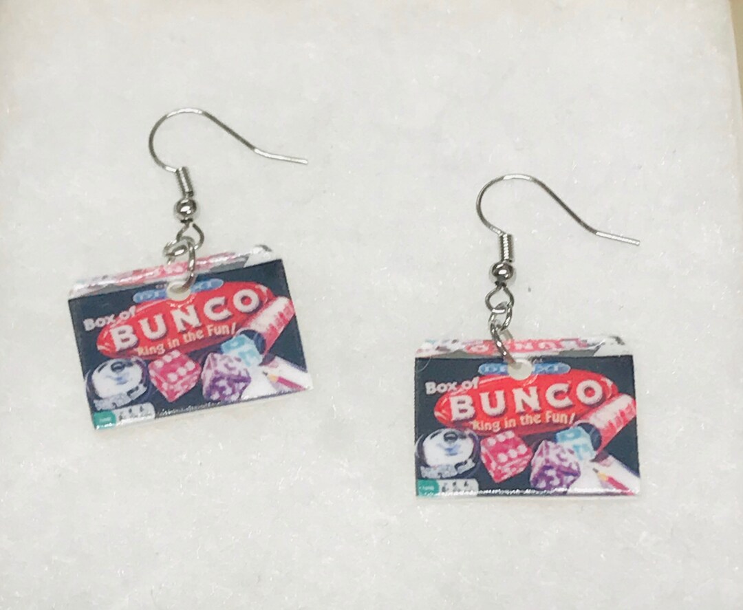 Bunco Earrings (dice Game Earrings , Bunco Jewelry, Miniature Game ...