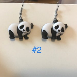 Panda Bear Earrings (panda Jewelry , Panda Earrings , Ailuropoda ...
