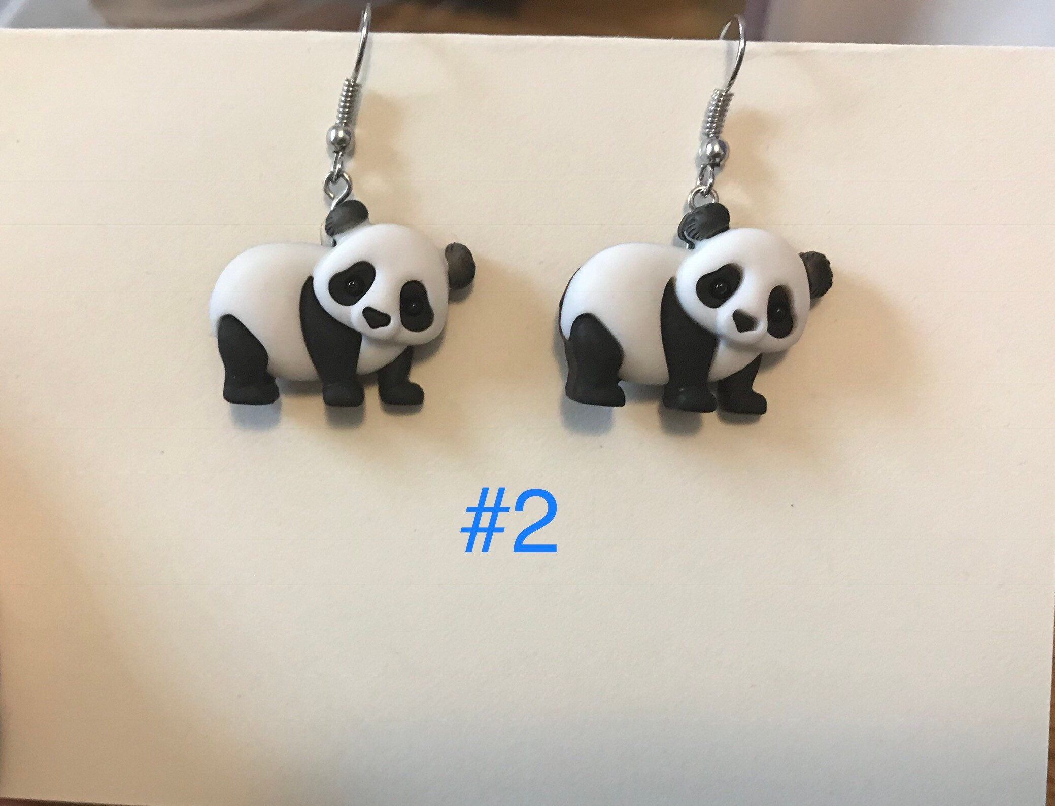 Panda Bear Earrings panda jewelry panda earrings | Etsy