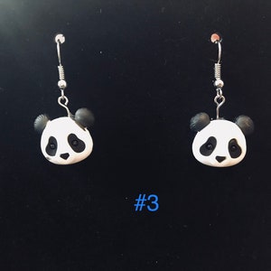 Panda Bear Earrings (panda Jewelry , Panda Earrings , Ailuropoda ...