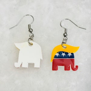 Trump Elephant Earrings. (trump Inspired Earrings , Famous Person ...