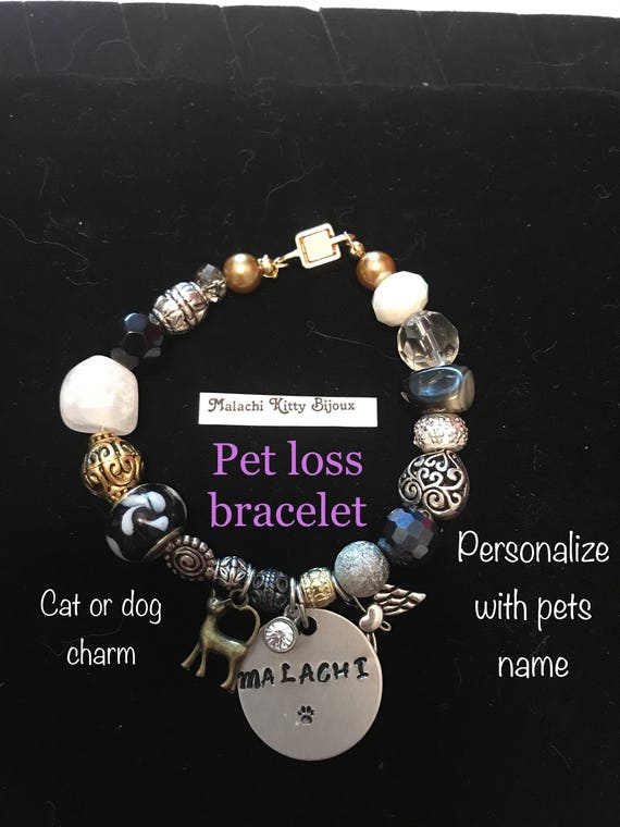 The Malachi Bracelet in Memory of With Cat or Dog Charmpet | Etsy