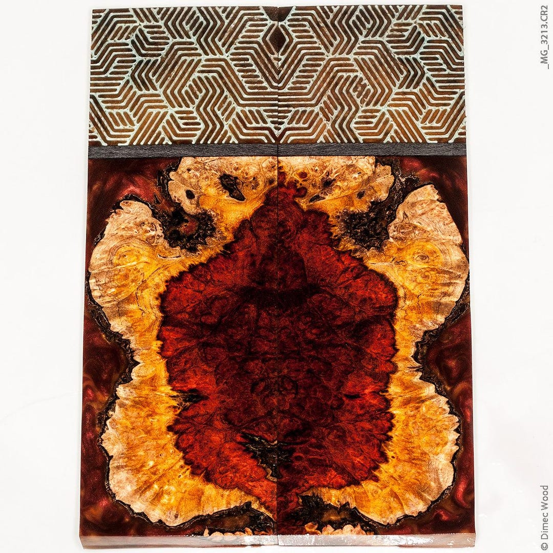 Stabilized Redwood Burl Segmented Panels, Knife Scales, Handle Material ...