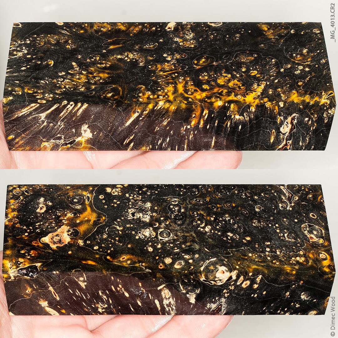 Stabilized Box Elder Burl Wood Block– for Knife Handles, Pens, Ring ...