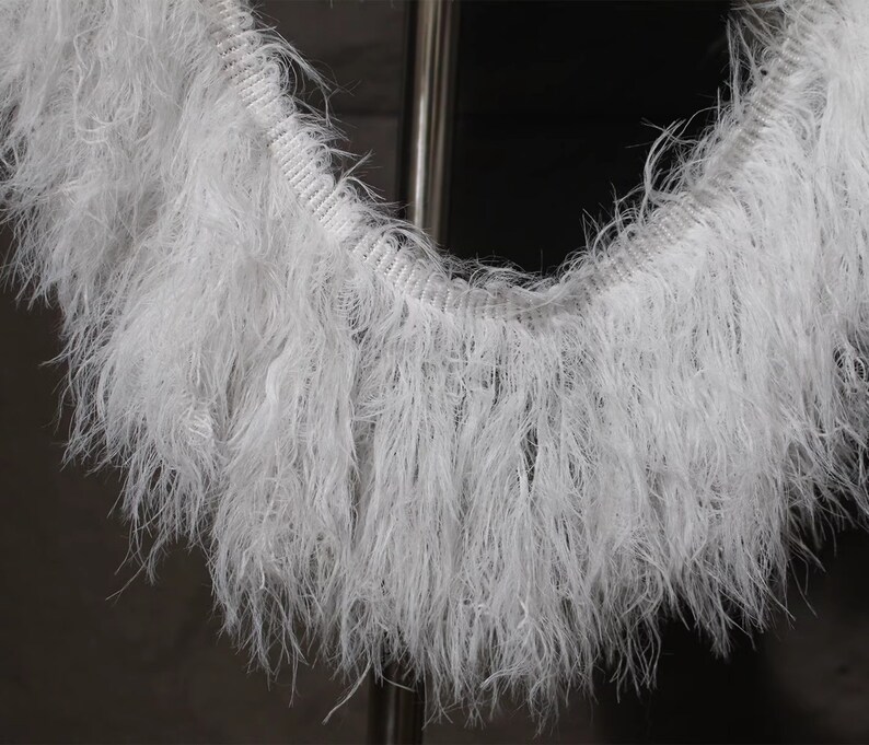 White/black Lace Trim,feather Tassel Fabric,fringe Tassel Trim for ...