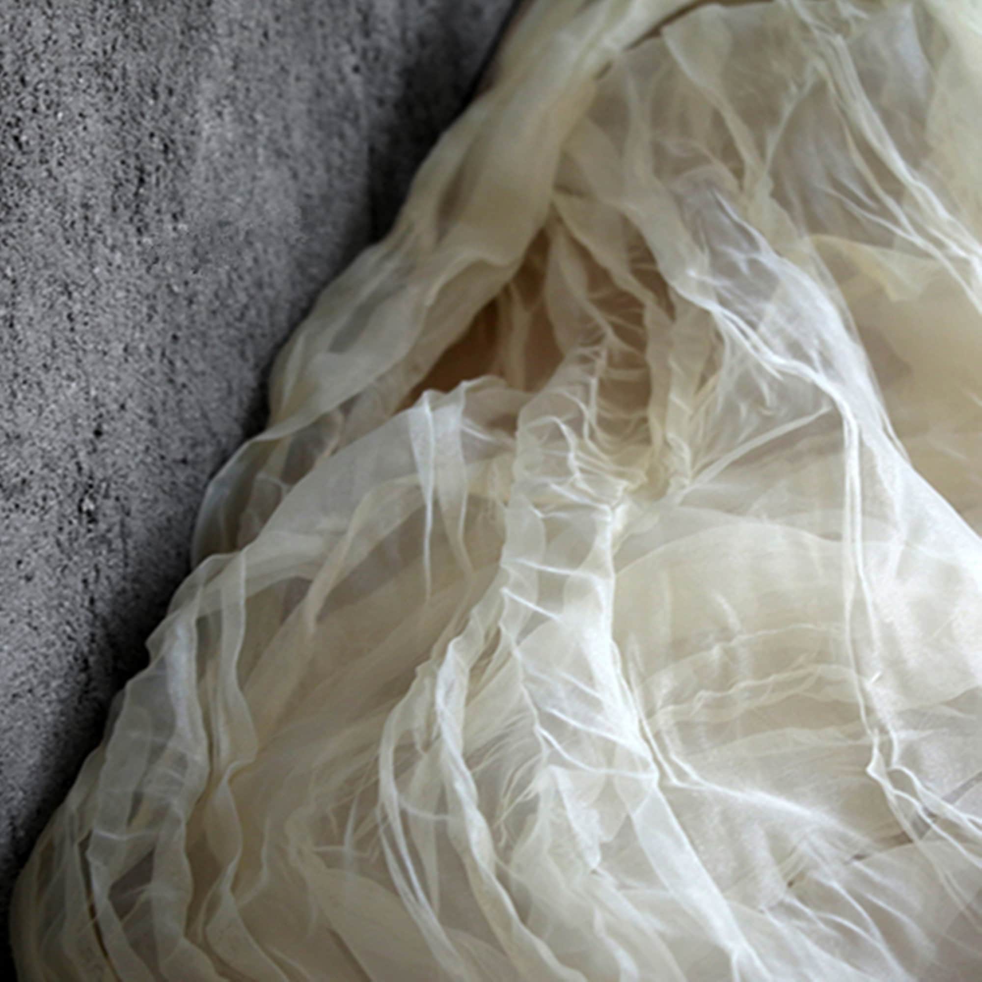 Beige Organza Fabricwrinkle Fabricsheer Fabric | Etsy