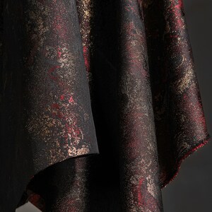 Red Gold Shiny Fabric,gilding Design Fabric,vintage Dress Fabric ...