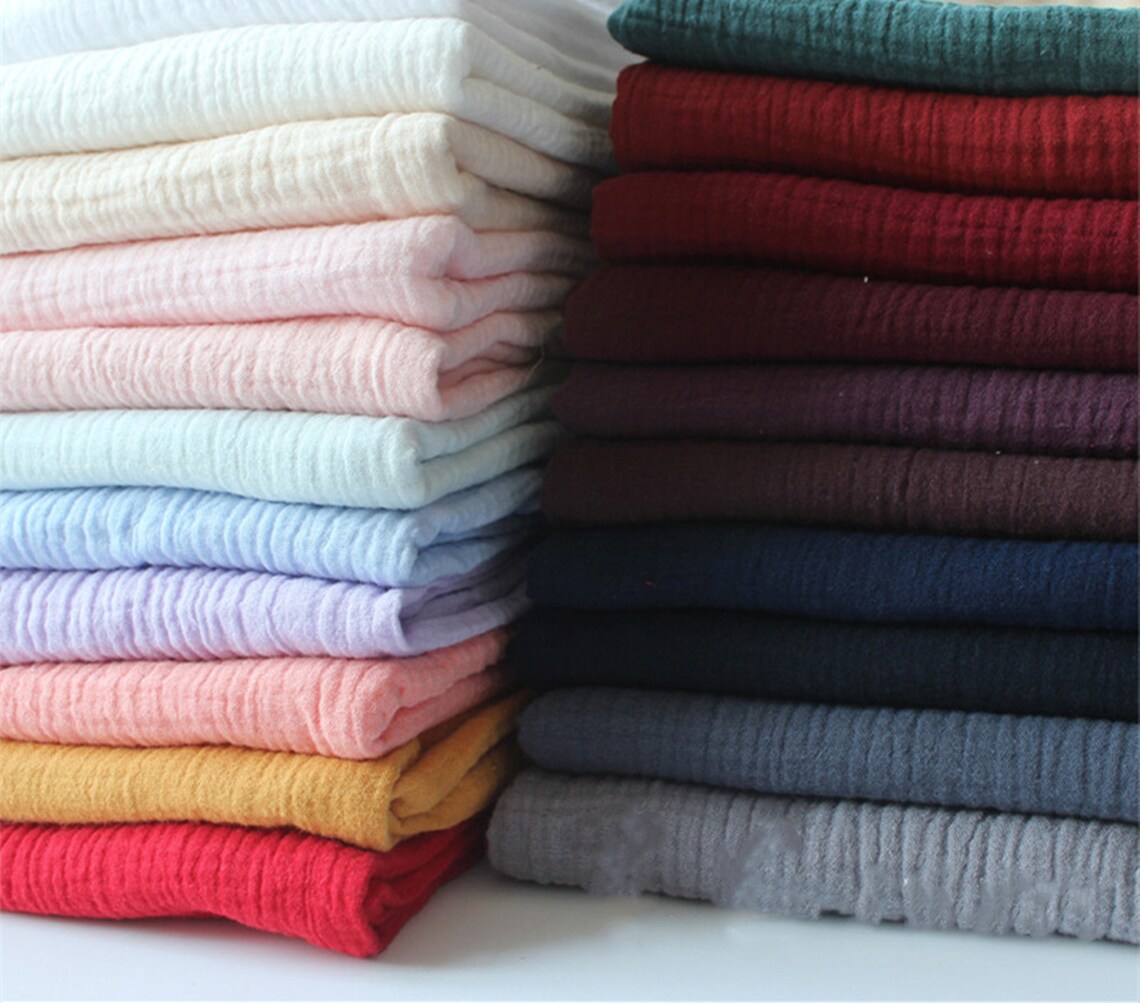 100% Cotton Fabricdouble Layers Gauze Fabricsoft Cotton - Etsy