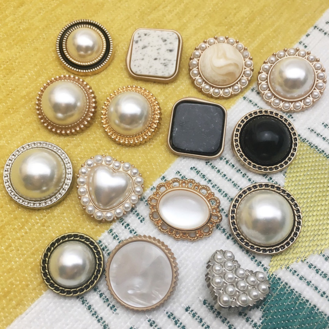 6 Pieces of Set Pearl Buttons,bridal Buttons,jewelry,clothing ...