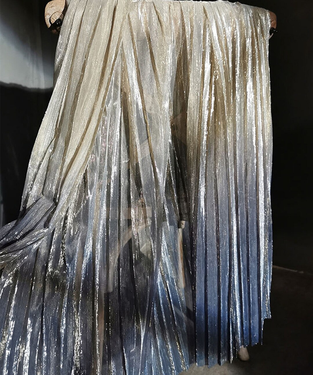 Lace Stripe Pleated Fabric,gilding Fabric,dress Fabric,design Fabric ...