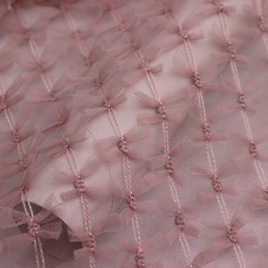 Bowknot Tulle Lace Fabric,pearl Lace Embroidered Fabric,wedding Lace ...