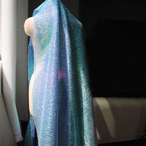 Luxury Blue Lace,shiny Mesh Fabric,gilding Fabric,wedding Fabric - Etsy