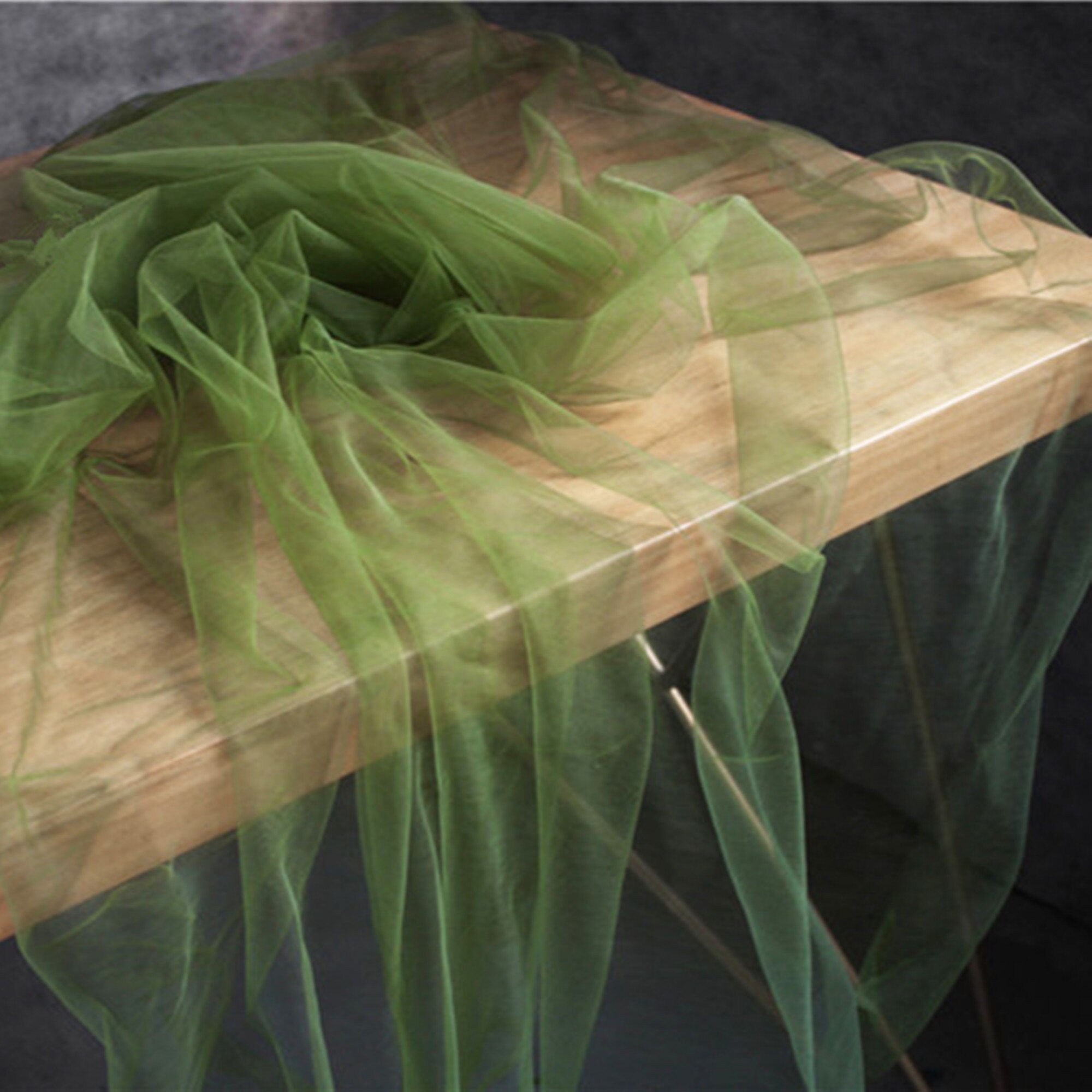 Green Mesh Lace Fabricsoft Tulle Fabricbridal Tulle Lace | Etsy