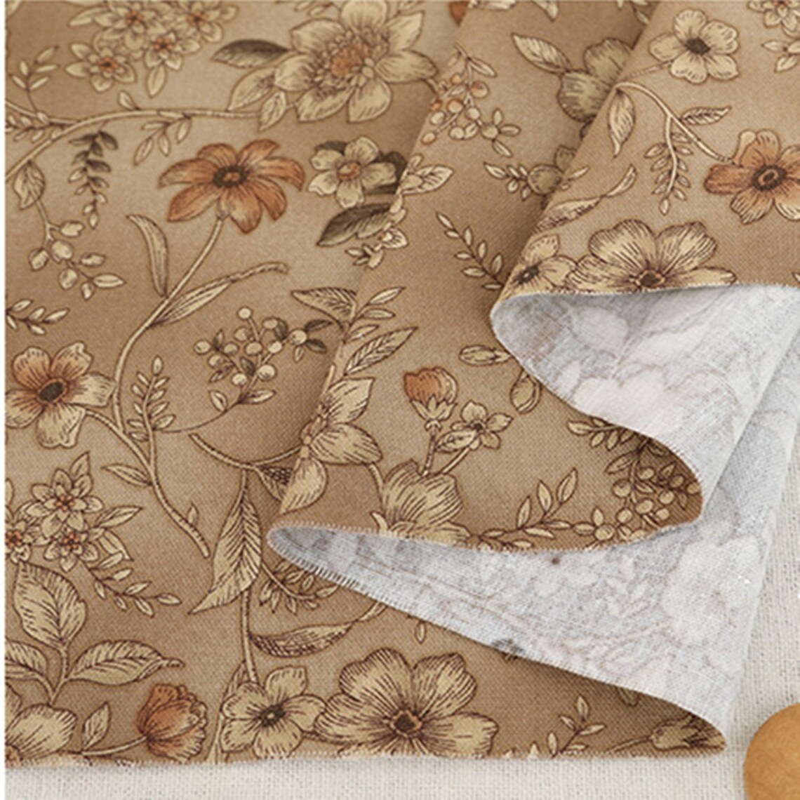 3 Colors Floral Style Linen Fabricmedium Weight Linen Fabric - Etsy