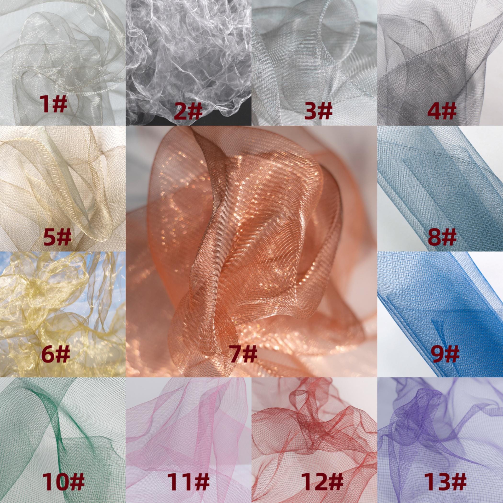 13 Colors Folded Wire Metallic Mesh,creative Steel Hard Mesh Fabric ...