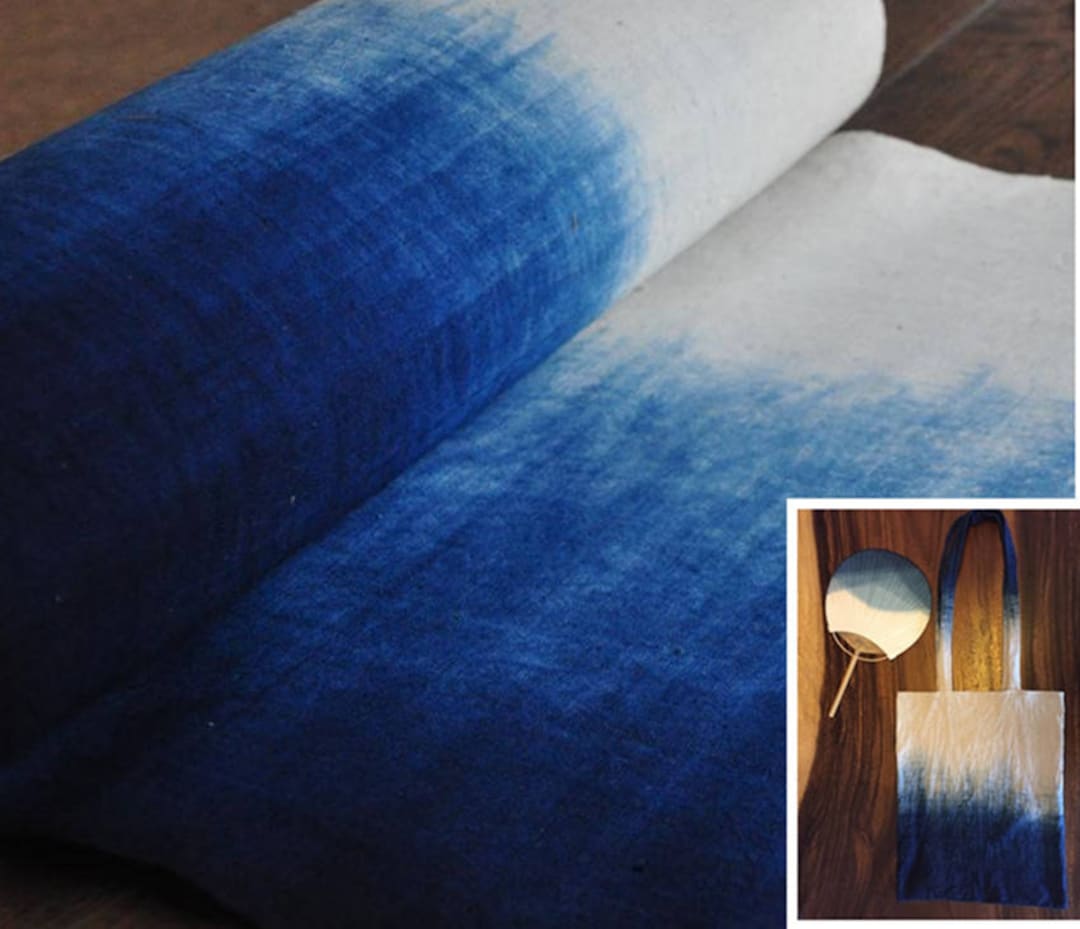 Blue Gradient Hand-dyed Cotton Fabric: Quilting, Home Decor - Etsy