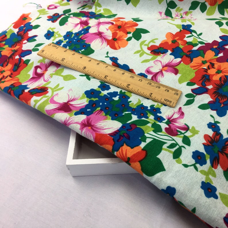 Flower Linen Fabric,vintage Linen Cotton Blend Fabric,home Decor,fabric ...