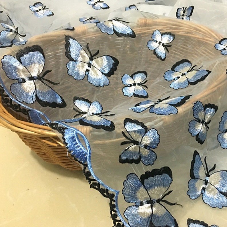 Butterfly Mesh Lace Fabricembroidered Lacesoft Tulle Lace - Etsy