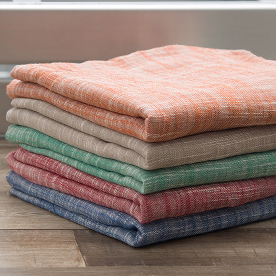Solid color linen cotton fabric summer thin fabric light | Etsy