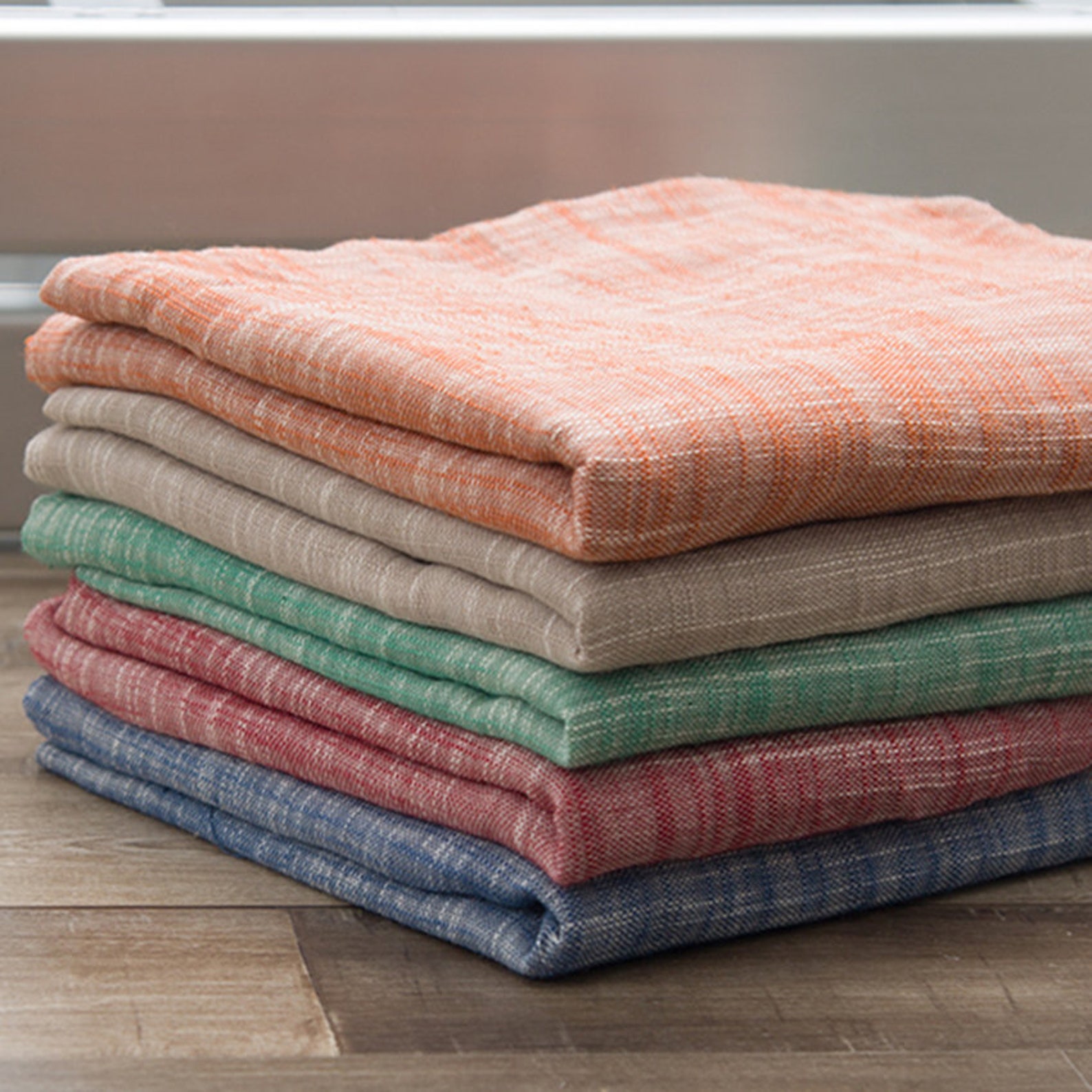 Solid color linen cotton fabric summer thin fabric light | Etsy