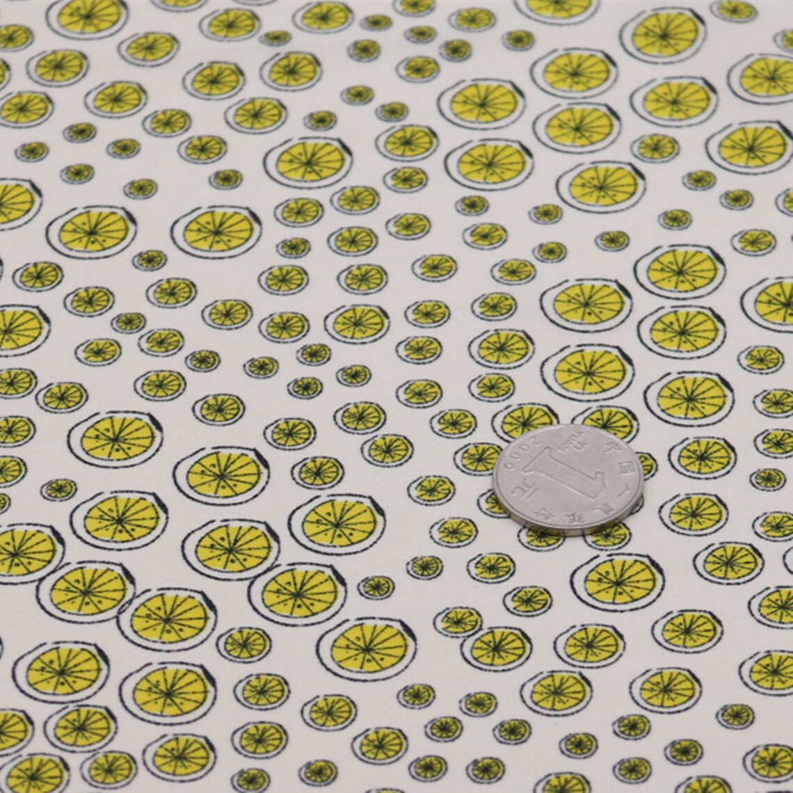 Lemon print linen chiffon fabriccute fabricbreathable | Etsy