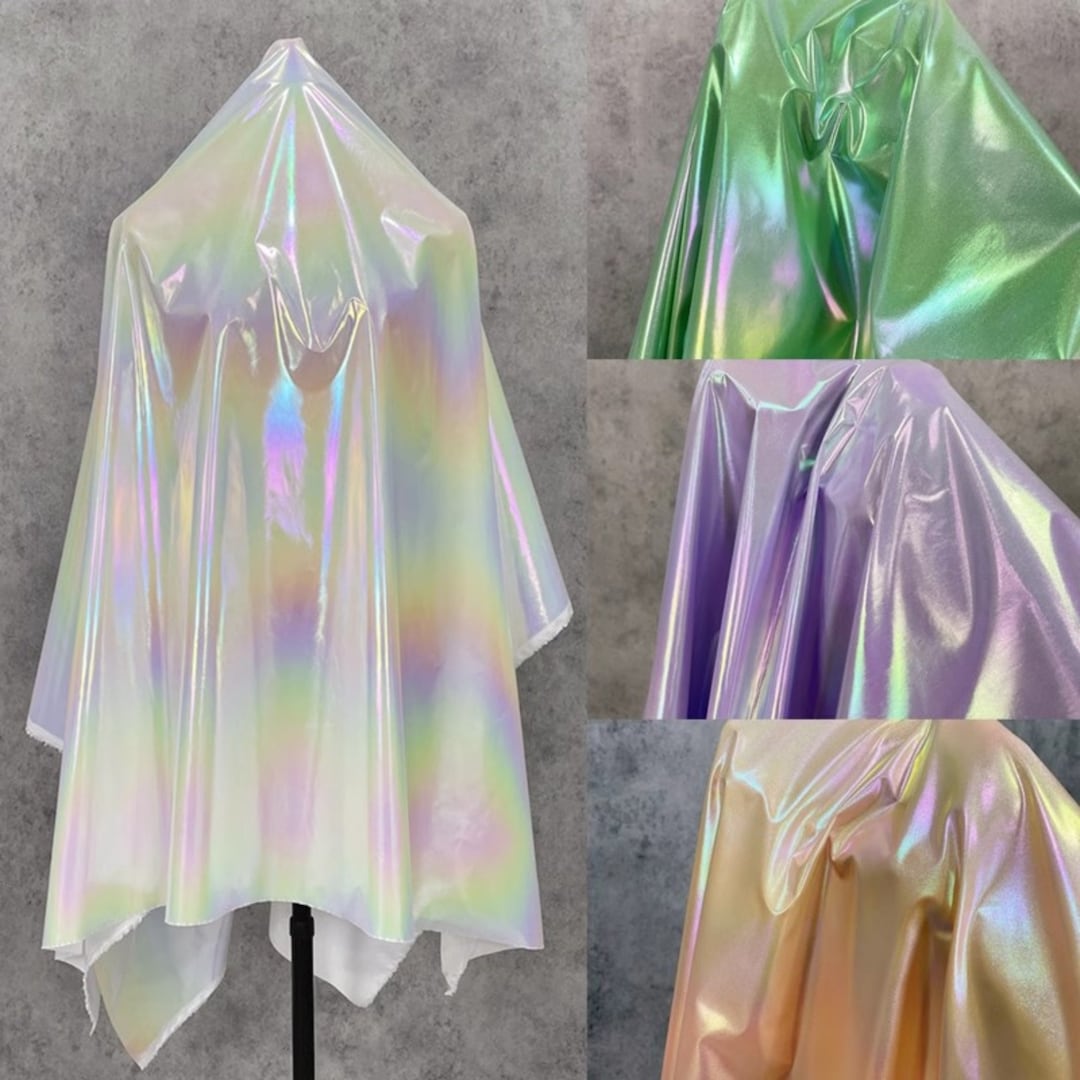Reflective Ombre Laser Clothing Fabric,iridescent for DIY Stage Cosplay ...