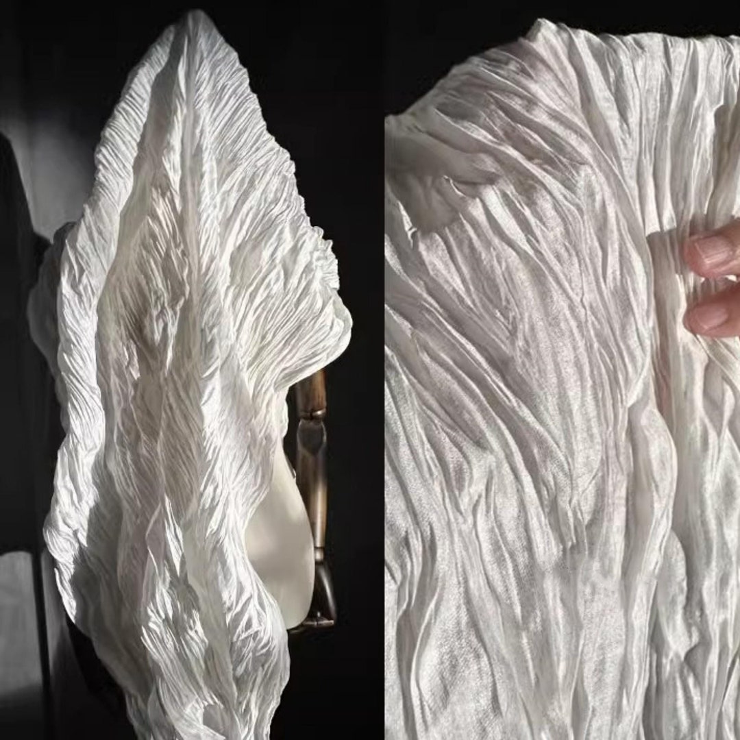 White Wrinkle Fabric,satin Stretch Fabric,wedding Fabric,party Decor - Etsy