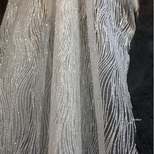 Luxury White Lace,shiny Mesh Fabric,gilding Fabric,wedding Fabric - Etsy