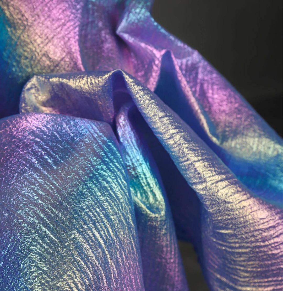 Rainbow Iridescent Holographic Fabric,smooth Reflective Laser Fabric ...