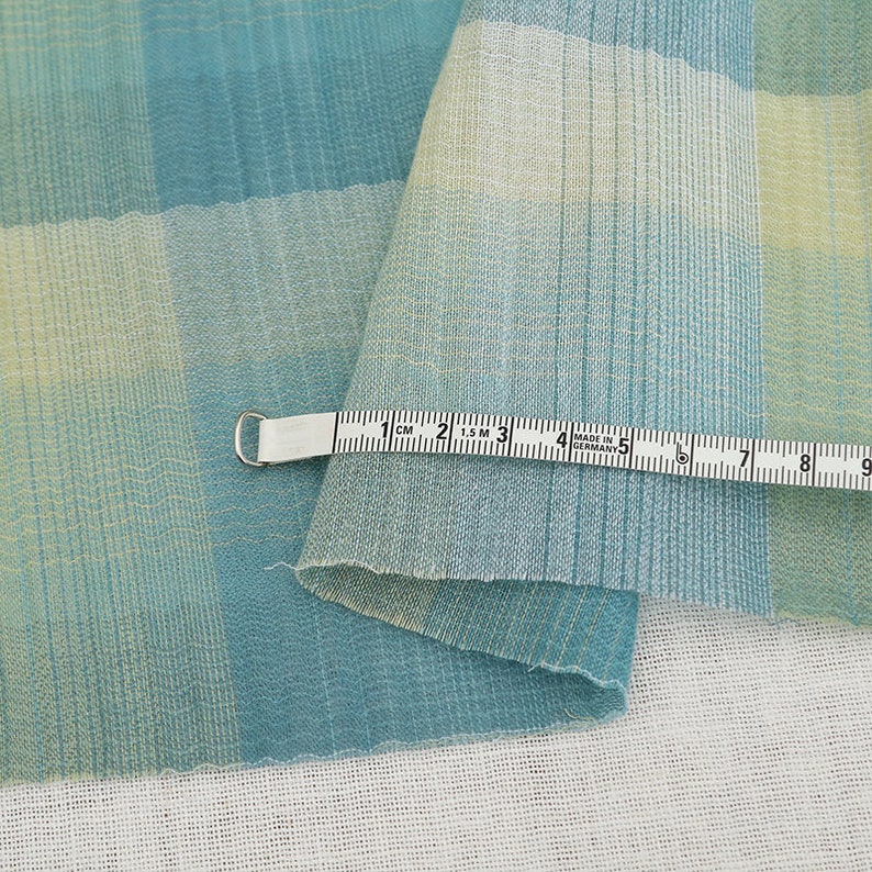 Blue Check Pattern Cotton Fabric by 1/2 Meter Light Weight | Etsy