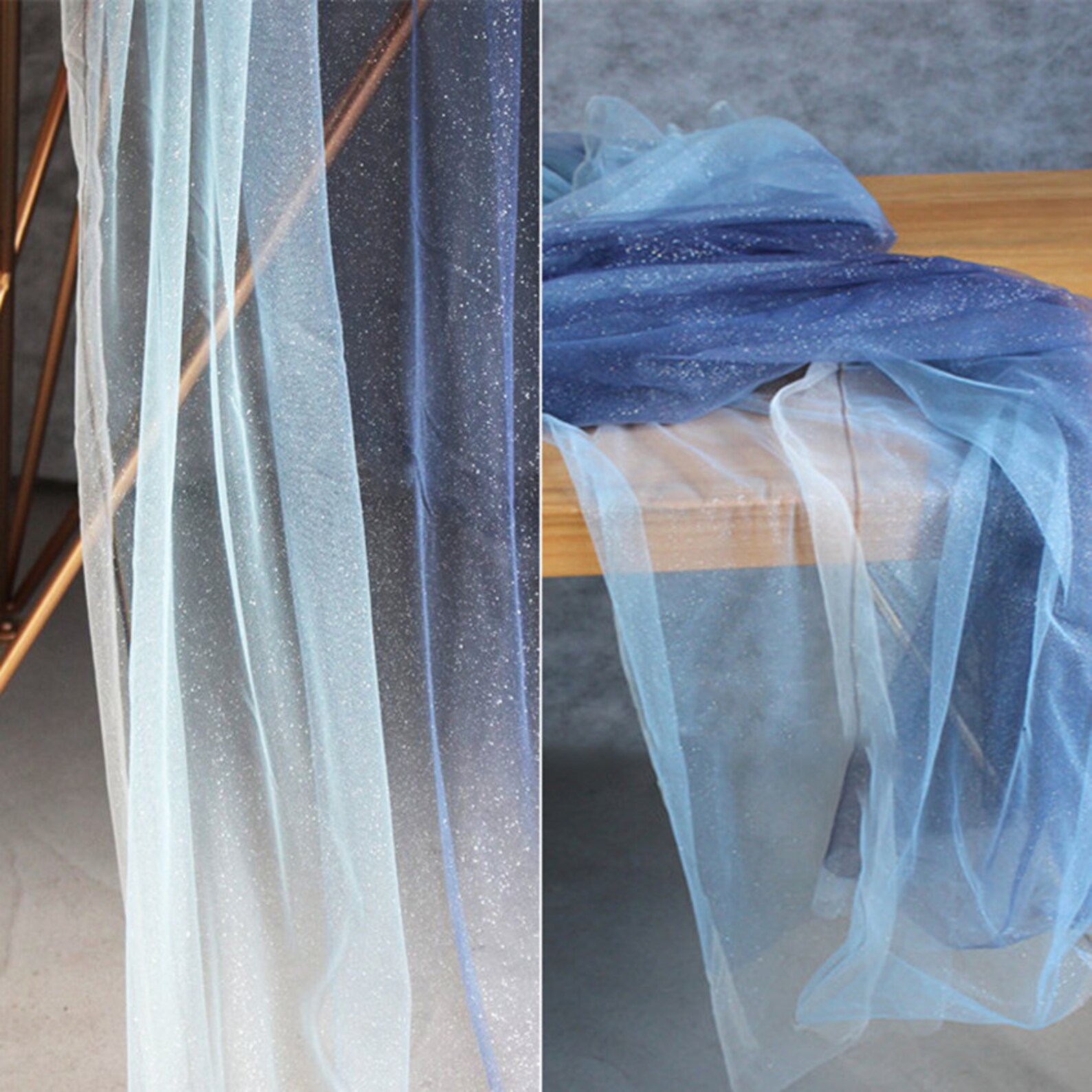 Purple Color Gradual Changebling Glitter Fabric Lace Mesh - Etsy Norway