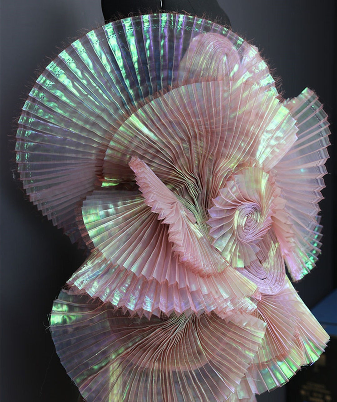 12 Colors Tripe Pleated Fabric,wrinkle Chiffon Fabric,sew for Pleated ...