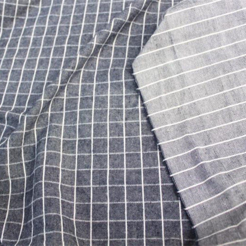 Linen Fabrci Check Fbric Softened Linen Cotton Fabric Apparel - Etsy