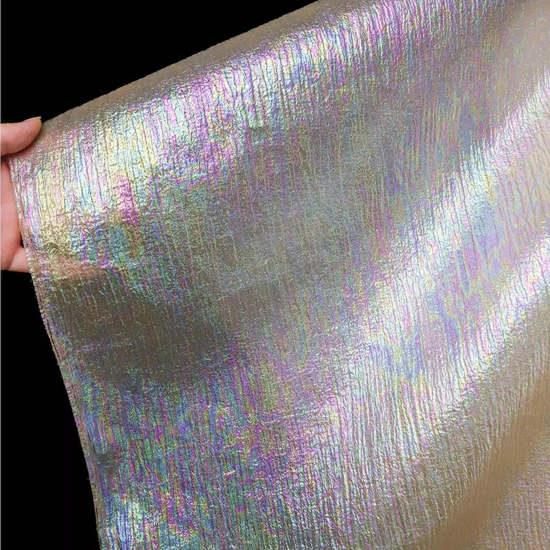 Ombre Iridescent Fabric,multi-tones Smooth Reflective Laser Fabric for ...