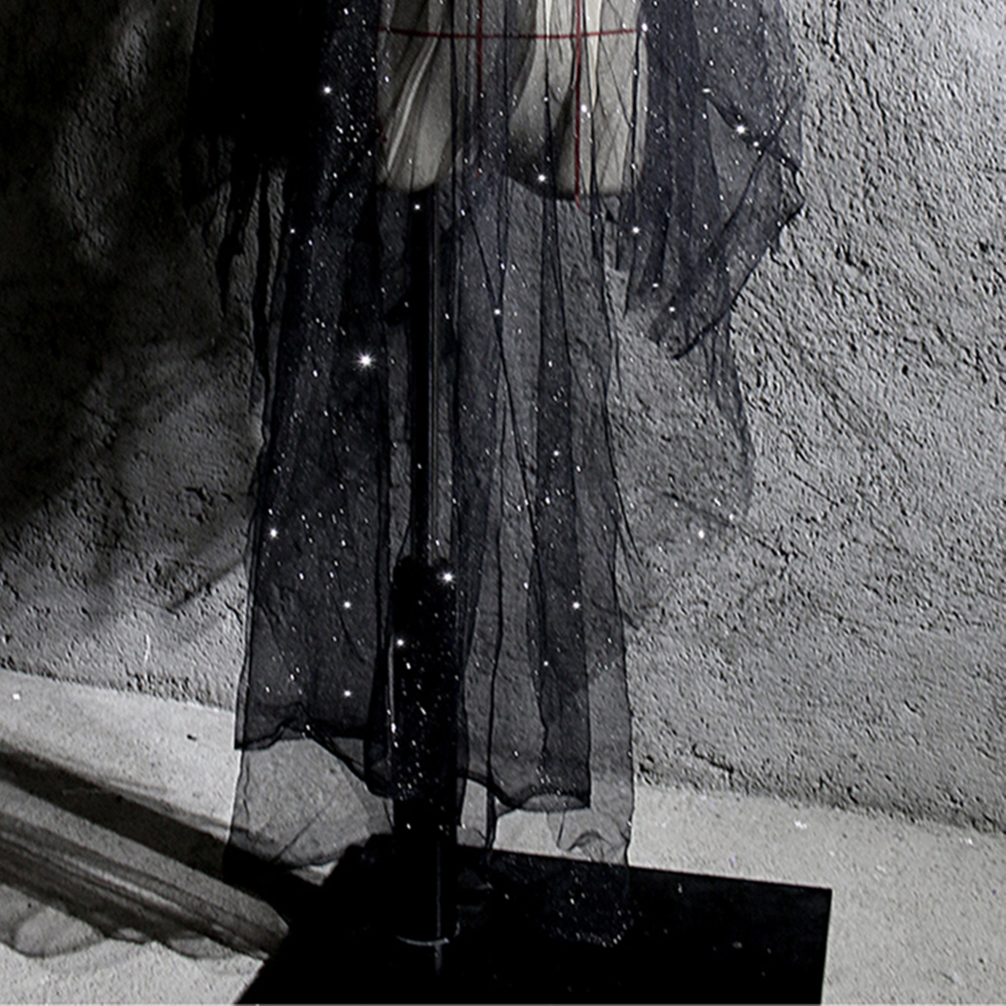 Encaje negro de lujo tela de malla brillante tela de alpora | Etsy