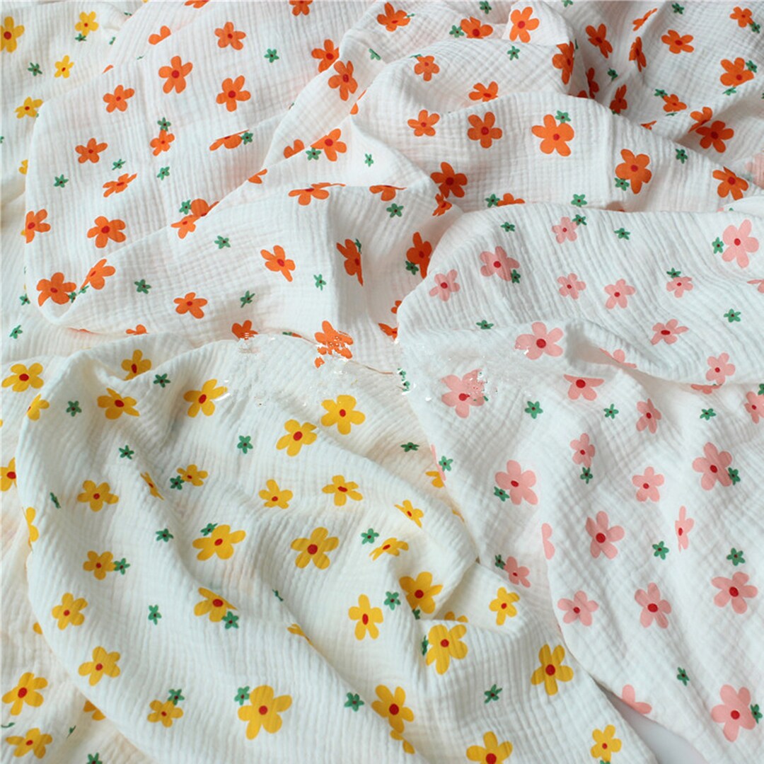 3 Colors Cotton Fabric,100% Cotton Soft Fabric,floral Print Fabric ...