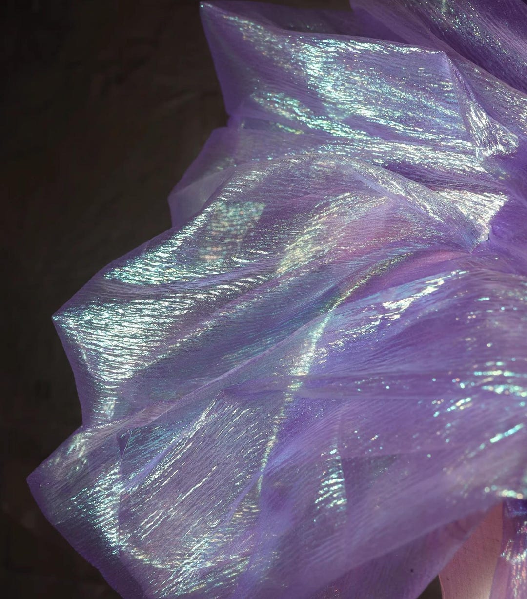 Purple Laser Gauze Fabric,shiny Holographic Mesh Fabric,thin Fabric for ...