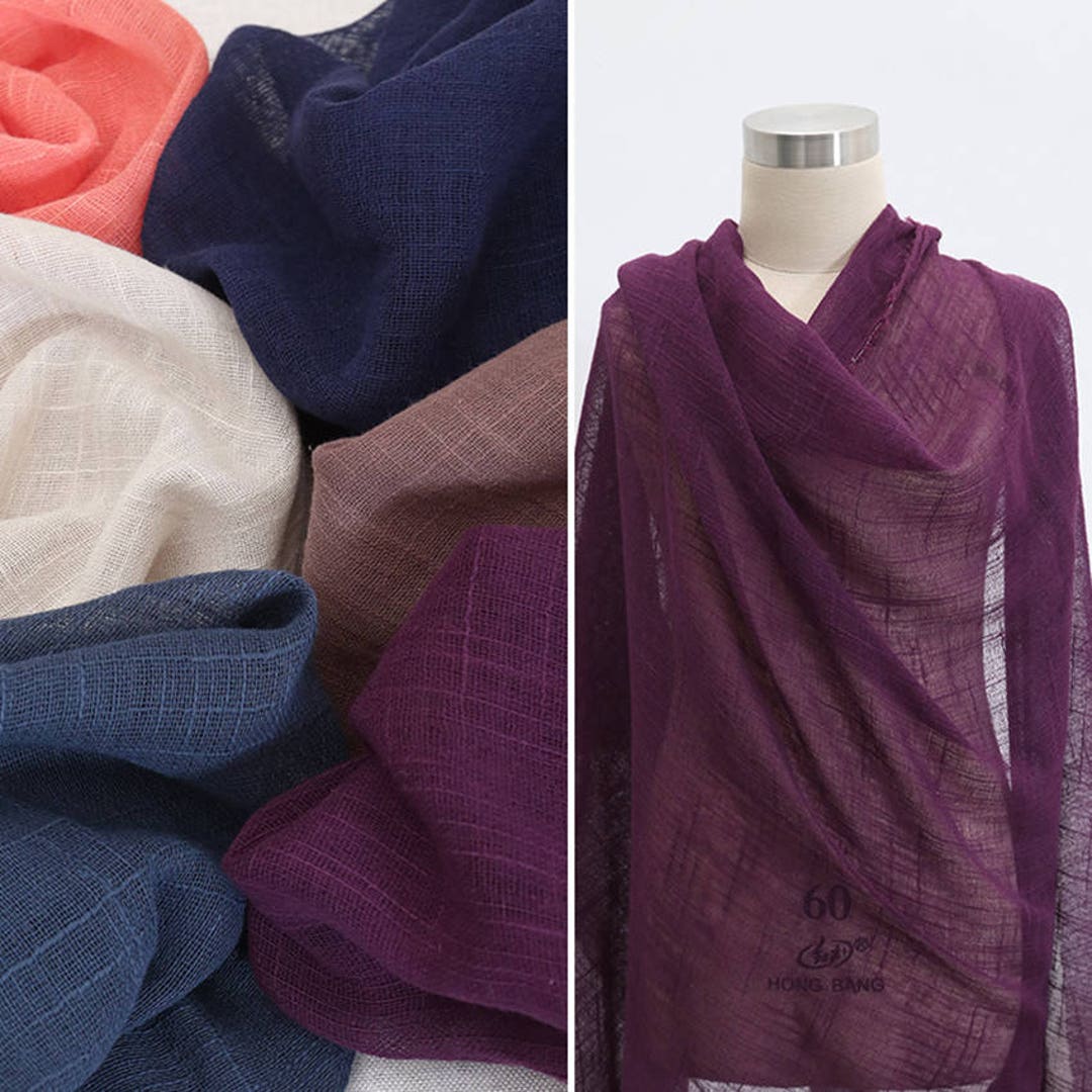 Solid Color Linen Fabric Prewashed Softened Linen Fabric Light Weight ...