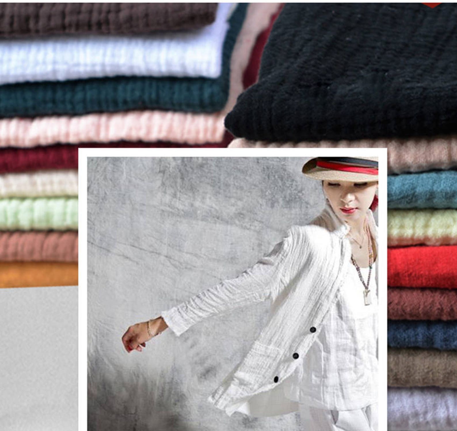 Solid Linen Cotton Fabric Spring Linen Cotton Blend Fabric - Etsy