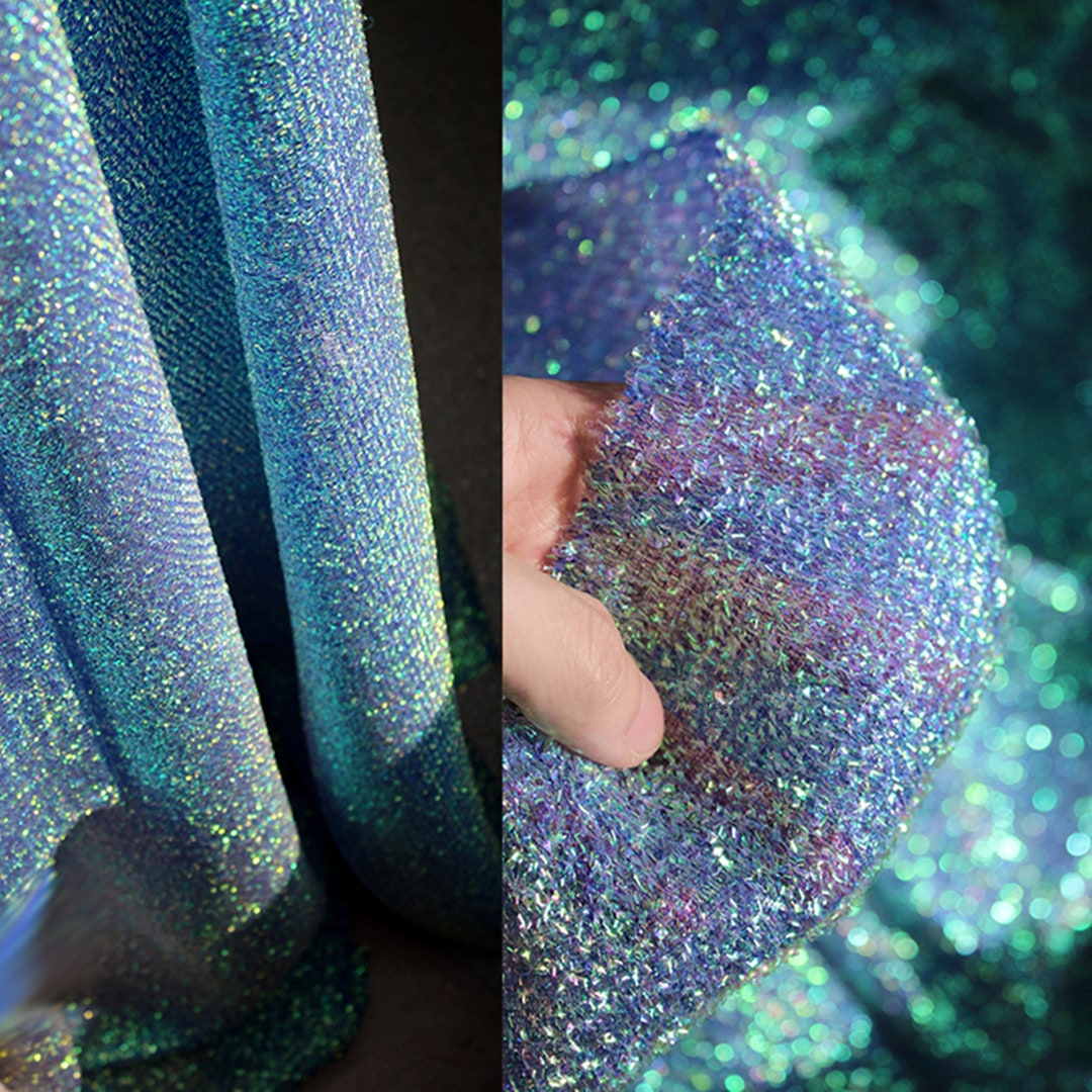 Luxury Blue Lace,shiny Mesh Fabric,gilding Fabric,wedding Fabric - Etsy